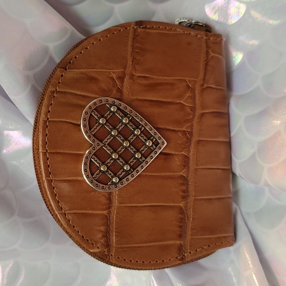Brighton | Bags | Vintage Brighton Basketweave Heart Accent Coin Purse ...